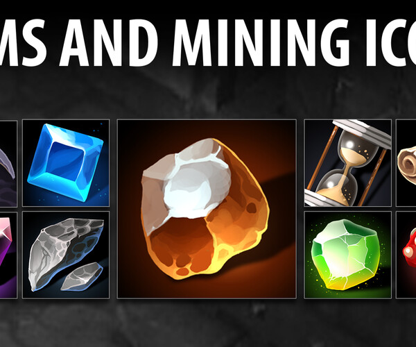 ArtStation - Gems and Mining Icons | Game Assets