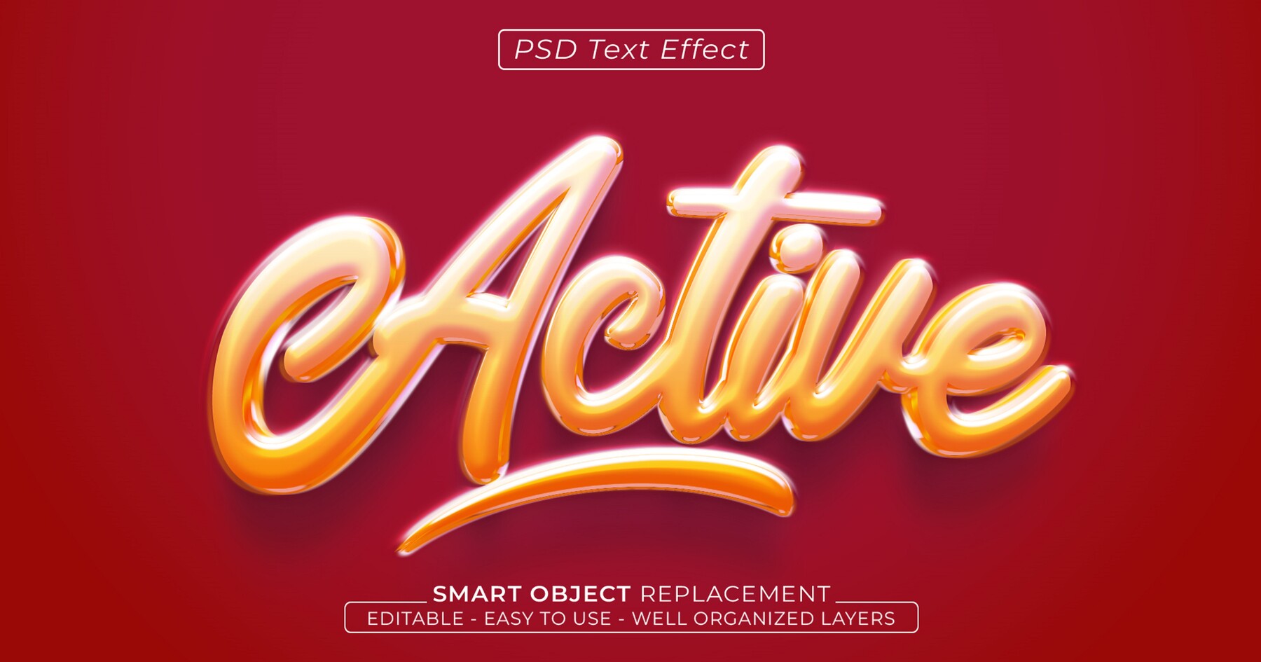 ArtStation - 3D Active. PSD fully editable text effect. Layer style PSD ...