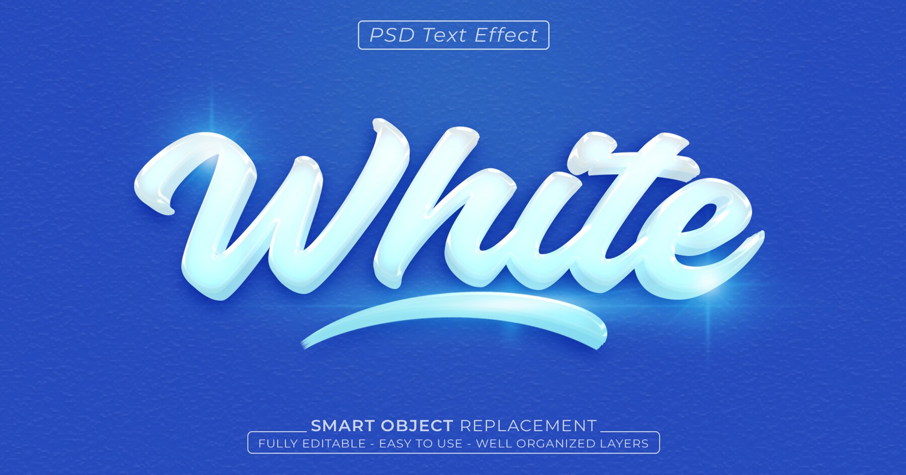 ArtStation - 3D White. PSD fully editable text effect. Layer style PSD ...