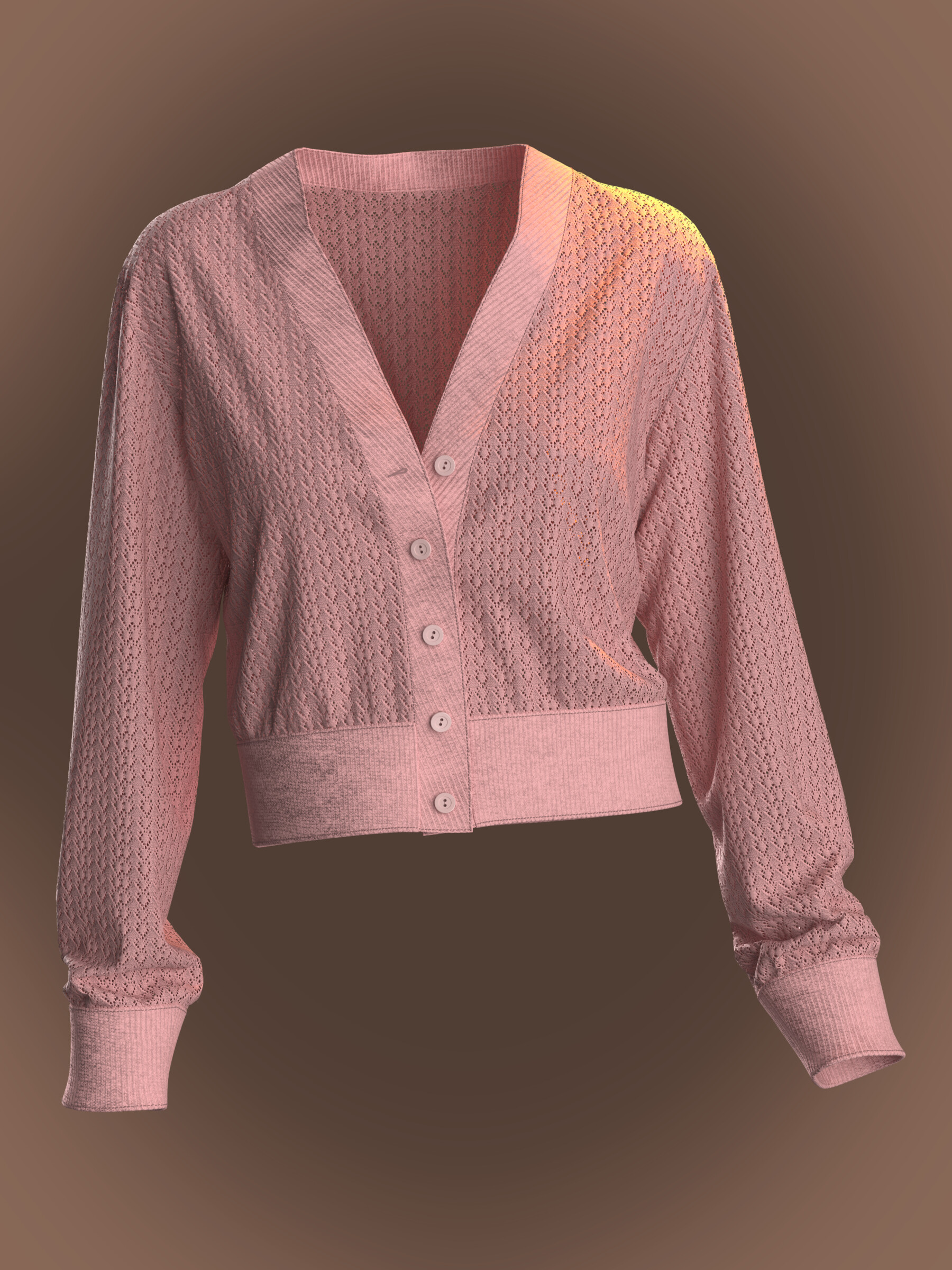 ArtStation - 3D SOFT PINK KNITWEAR CARDIGAN | Resources