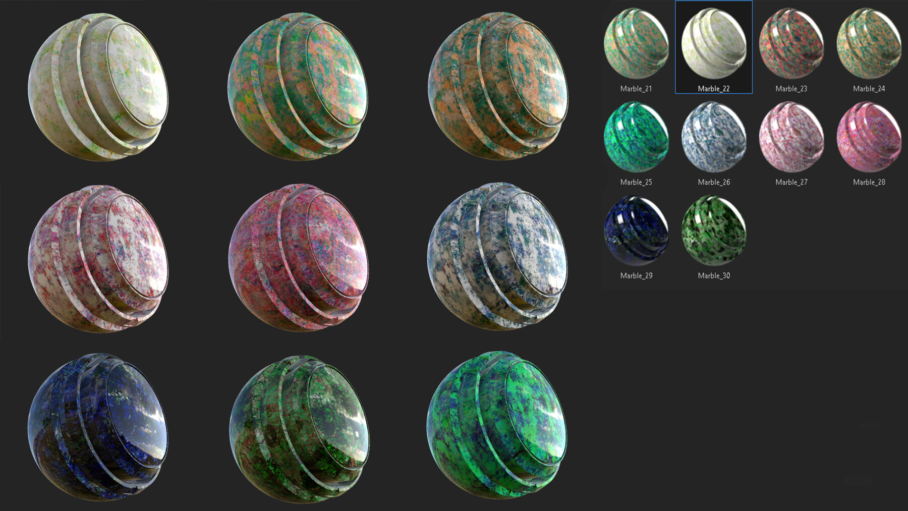 ArtStation - SmartMaterial Collection-01 Stylized and Realistic Marble ...
