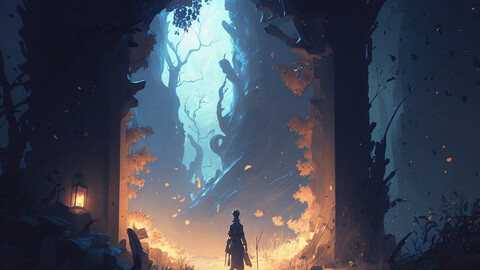 ArtStation - Reflections on Time: A Digital Painting of Memories and Musings 7 | Artworks