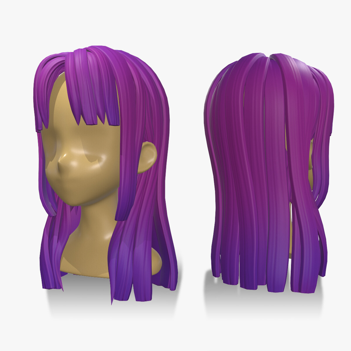 ArtStation - Long Hair | Game Assets