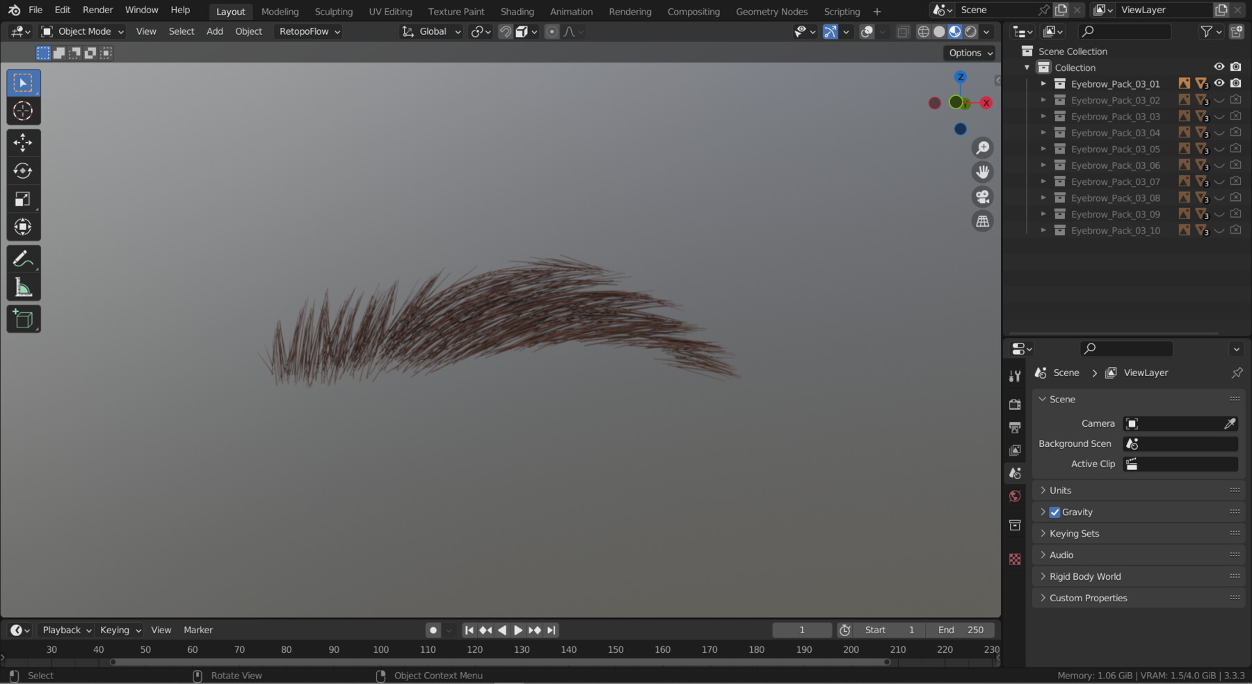 ArtStation - Eyebrow Pack 03 | Game Assets