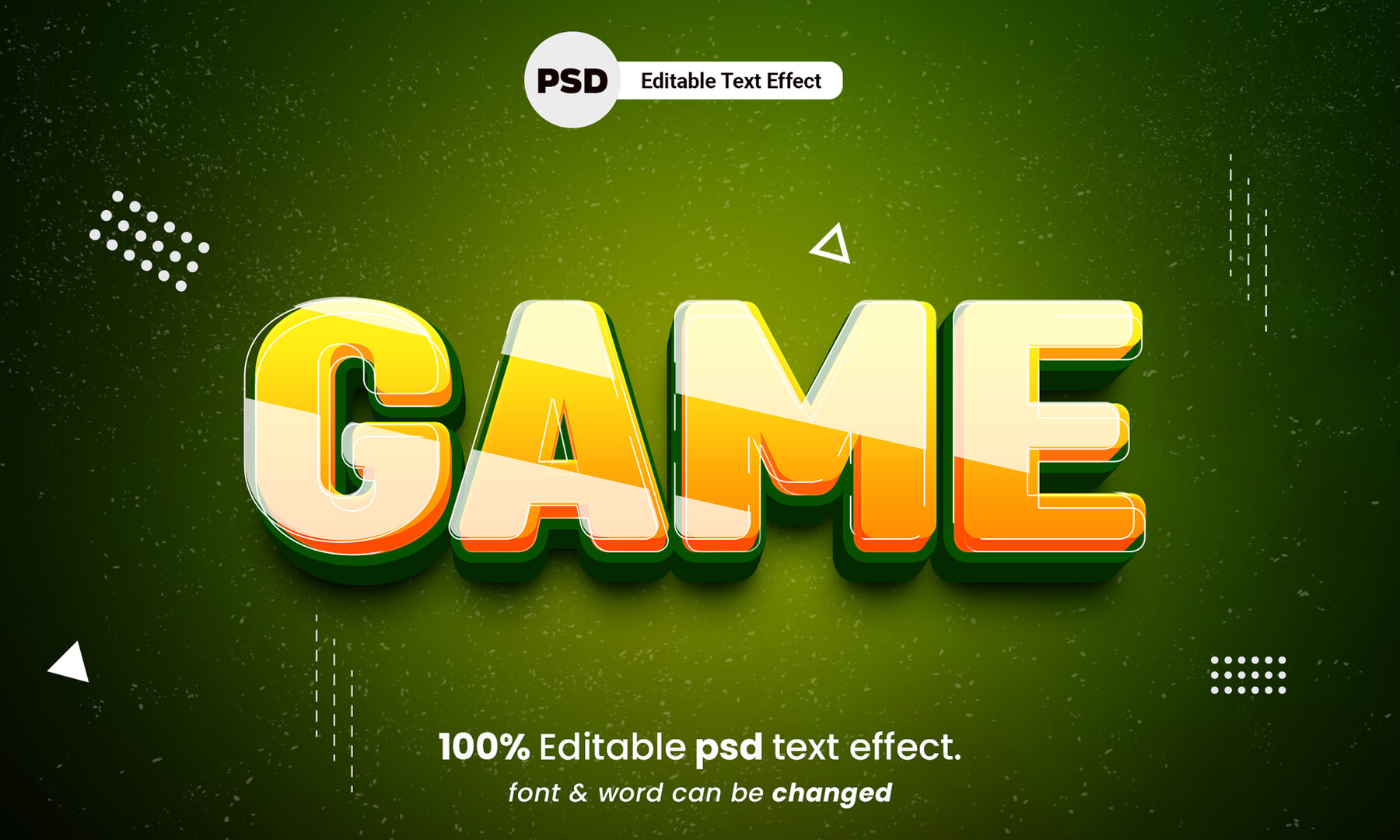 ArtStation - 3D Game. PSD fully editable text effect. Layer style PSD ...