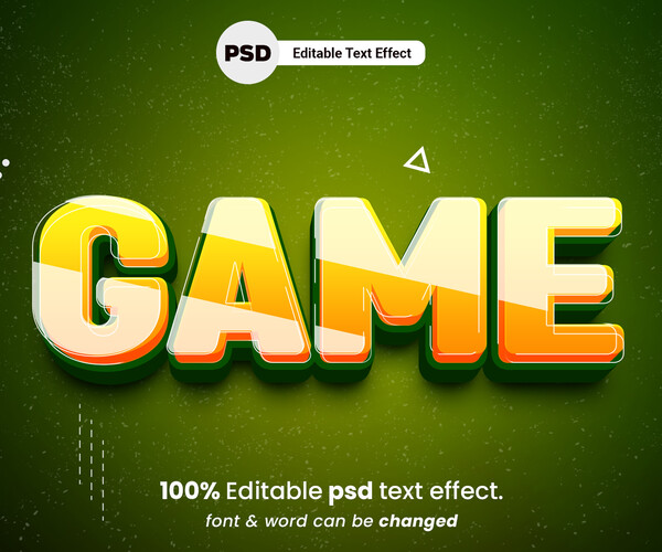 ArtStation - 3D Game. PSD fully editable text effect. Layer style PSD ...