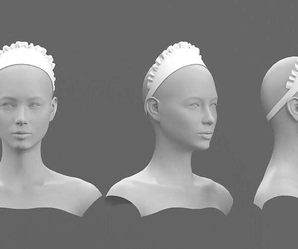 ArtStation - Maid Dress + 4 Headpieces | Resources