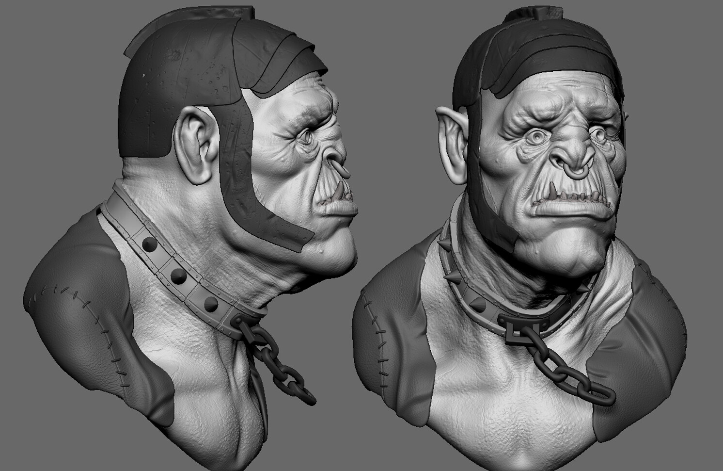 ArtStation - Head Ogre - Monster - Orco | Resources