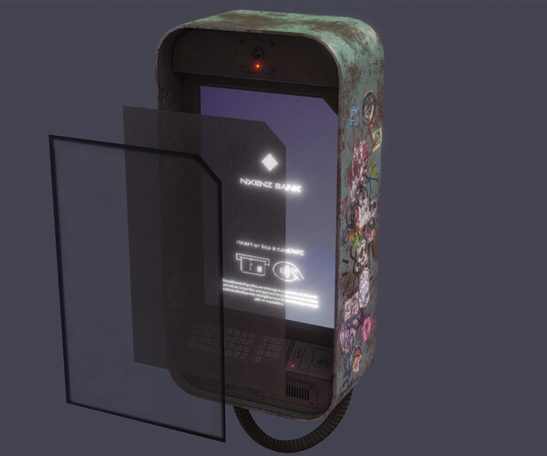 ArtStation - Cyberpunk ATM | Game Assets