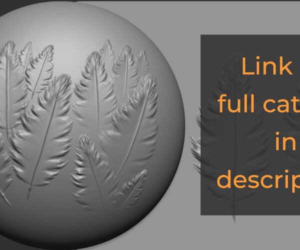 ArtStation - 40 Fantasy Feathers | Alphas, Displacement, Diffuse | Brushes