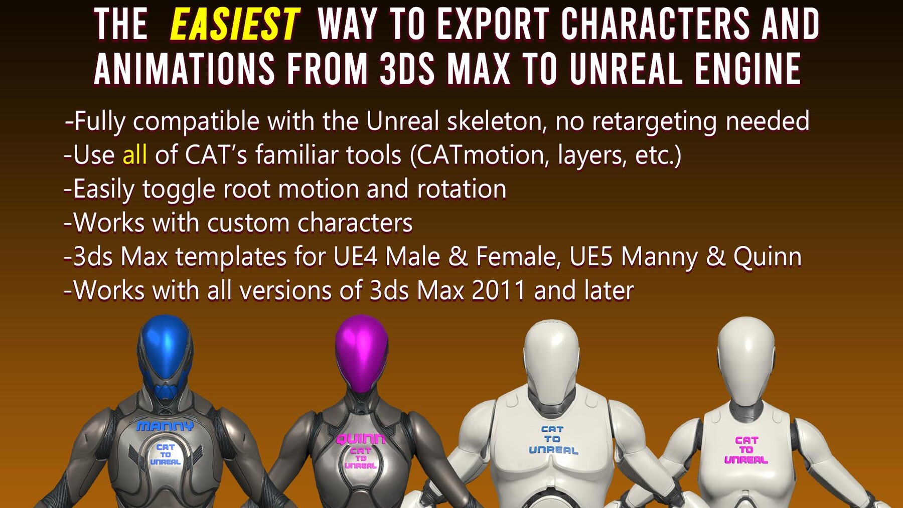 ArtStation - CAT to Unreal Engine Templates for 3ds Max | Resources