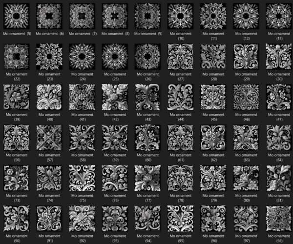 ArtStation - +500 Alpha Ornament - (seamless and tileable) | Artworks