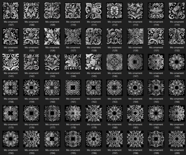 ArtStation - +500 Alpha Ornament - (seamless and tileable) | Artworks