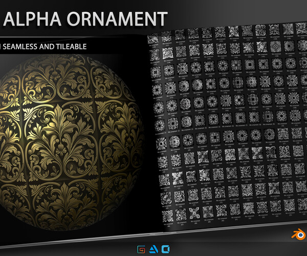 ArtStation - +500 Alpha Ornament - (seamless and tileable) | Artworks