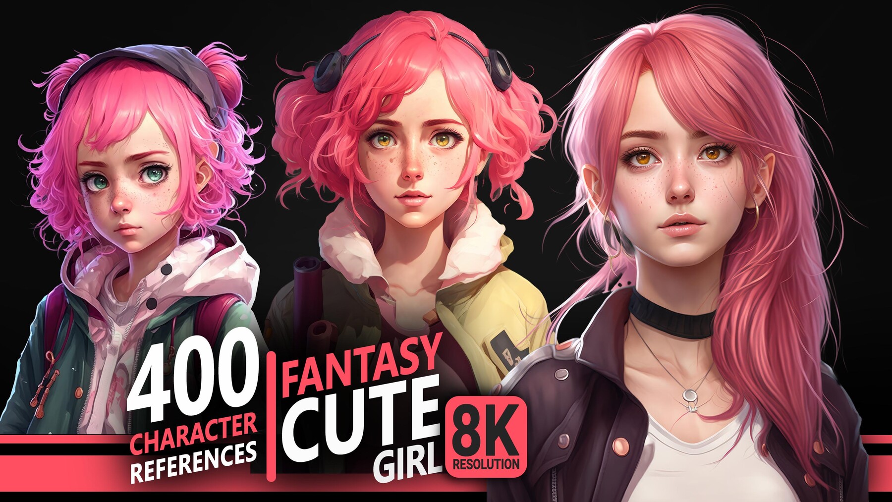ArtStation - 400 Fantasy Cute Girl - Character References | 8K ...