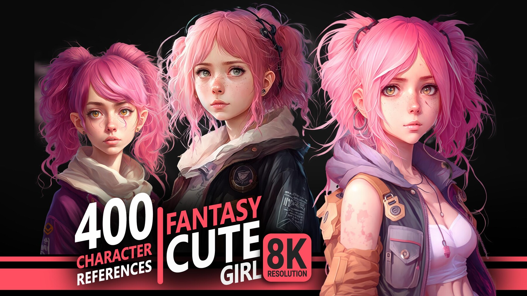 ArtStation - 400 Fantasy Cute Girl - Character References | 8K ...