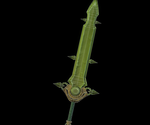 ArtStation - Emerald Crystal Sword | Game Assets