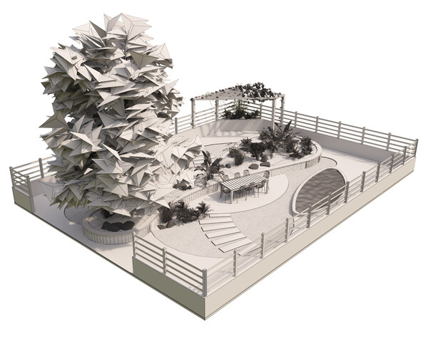 ArtStation - Classic garden landscape 3d model | Resources