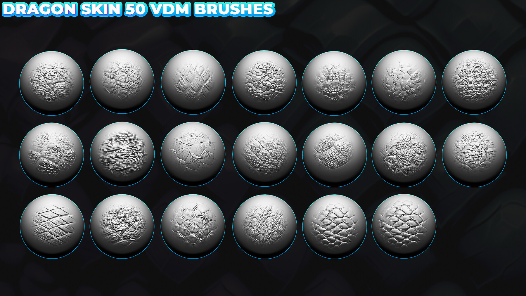 ArtStation - Dragon Skin 50 VDM Brushes for ZBrush. 400+ Dragon Skin ...