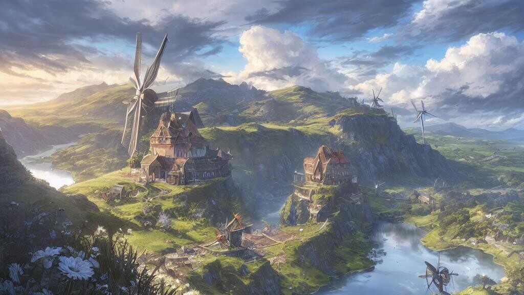 ArtStation - Background Collection Pact - "Windmill" | Artworks
