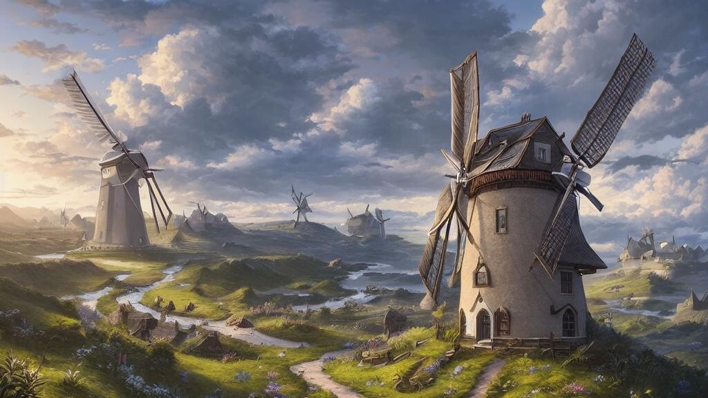 ArtStation - Background Collection Pact - "Windmill" | Artworks