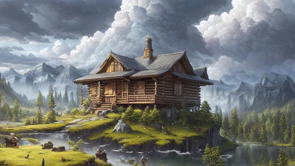 ArtStation - Background Collection Pact - "Log Cabin" | Artworks