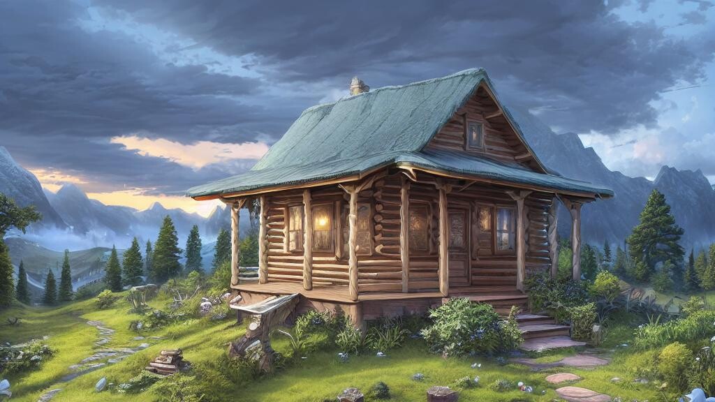 ArtStation - Background Collection Pact - "Log Cabin" | Artworks
