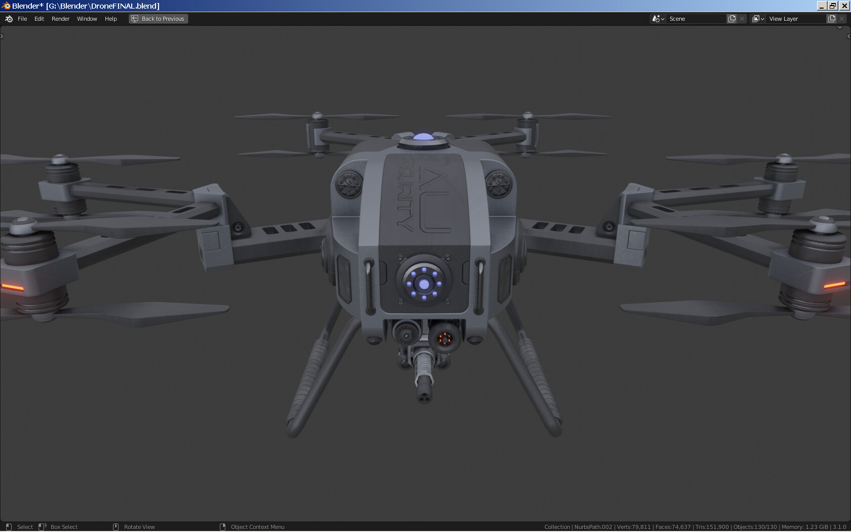 ArtStation - Sci-Fi Combat Drone | Resources