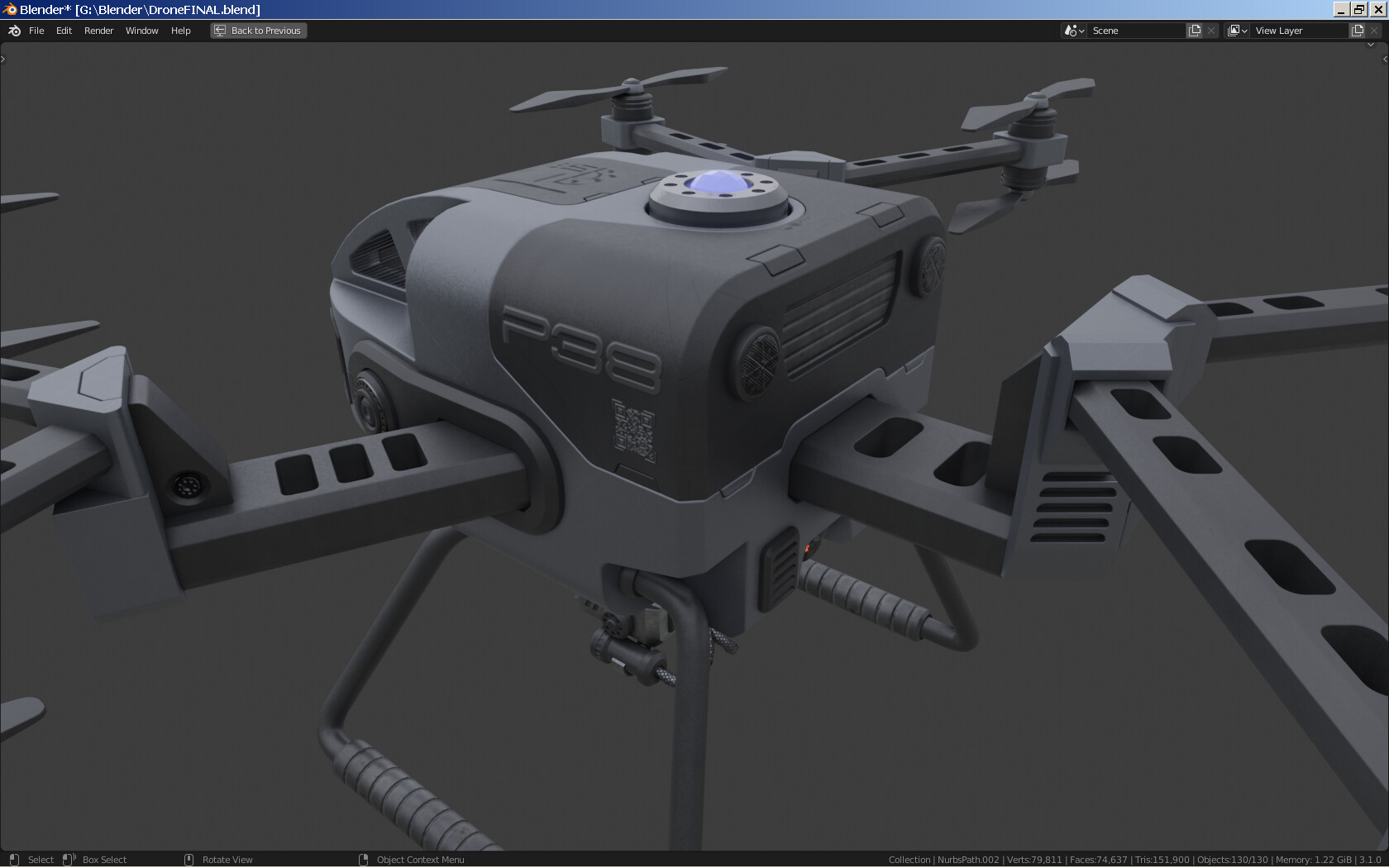 ArtStation - Sci-Fi Combat Drone | Resources