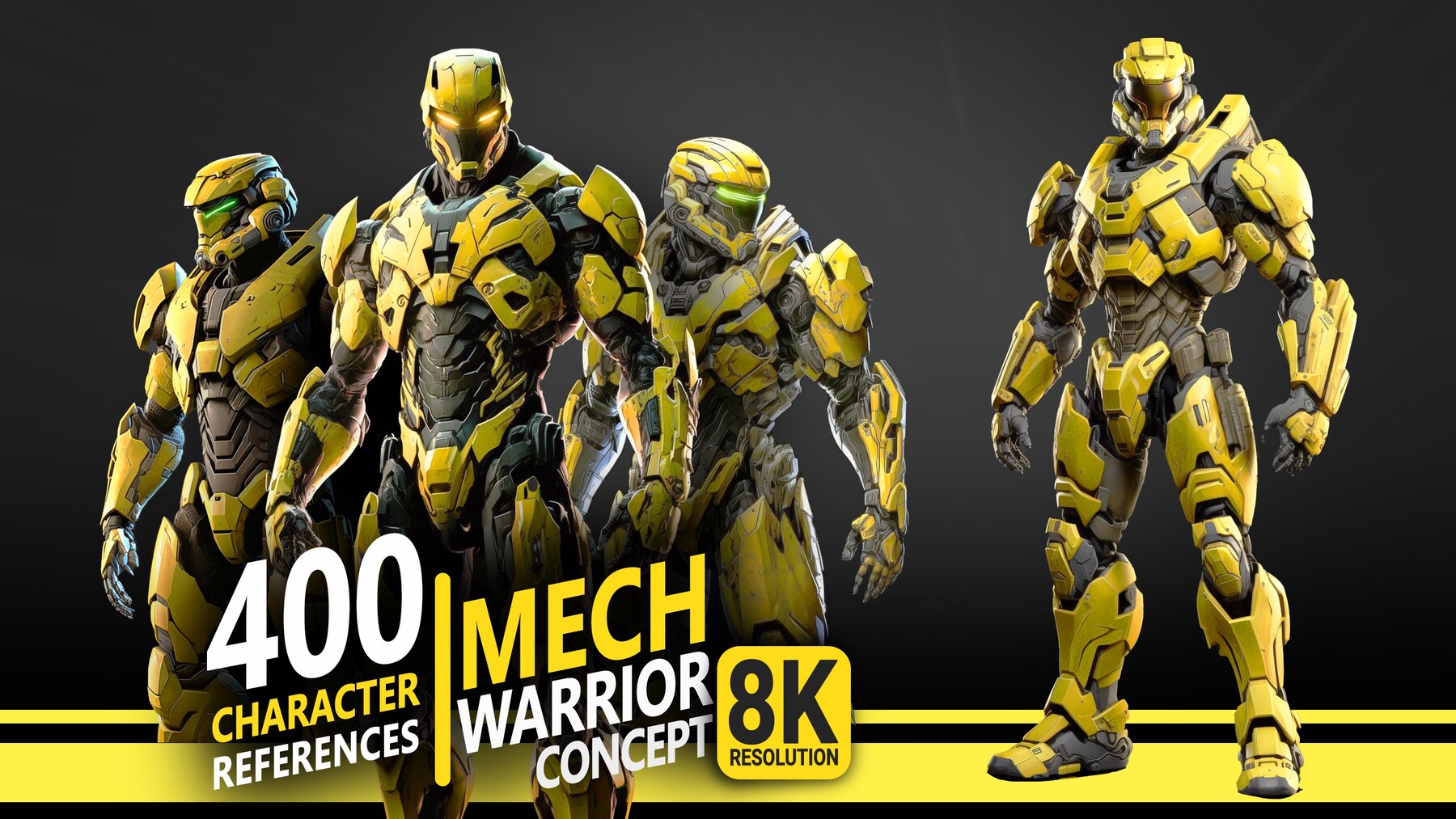 ArtStation - 400 Mech Warrior Concept - Character References | 8K ...