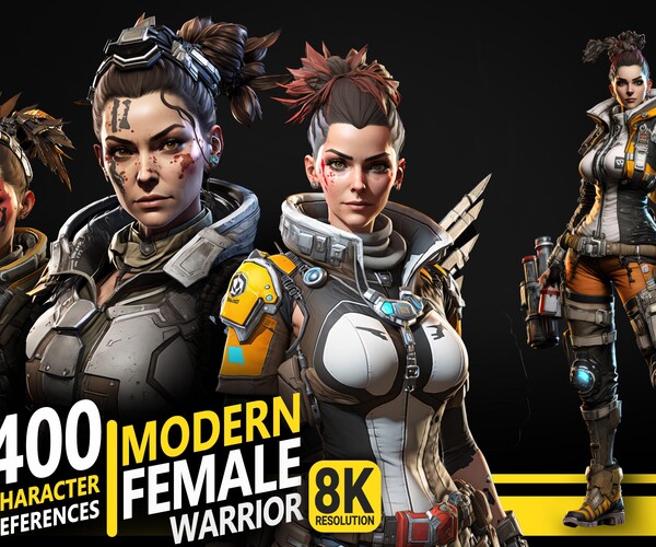 ArtStation - 400 Modern Female Warrior - Character References | 8K ...