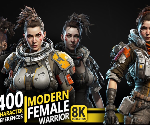 ArtStation - 400 Modern Female Warrior - Character References | 8K ...