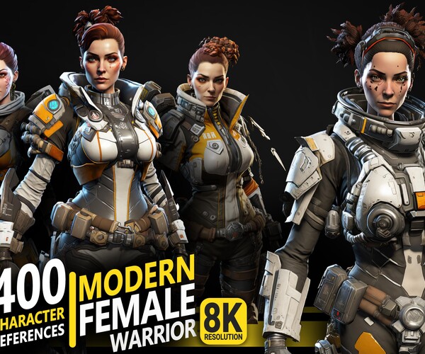 ArtStation - 400 Modern Female Warrior - Character References | 8K ...