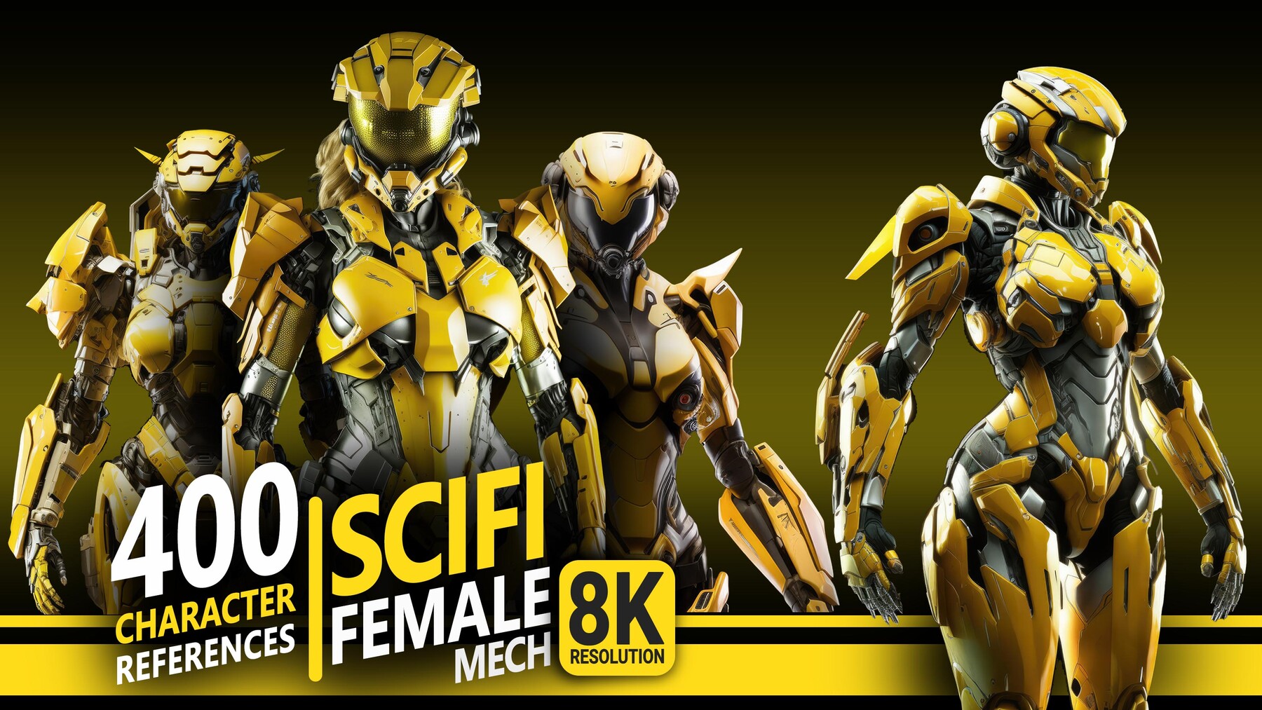 ArtStation - 400 Scifi Female Mech - Character References | 8K ...