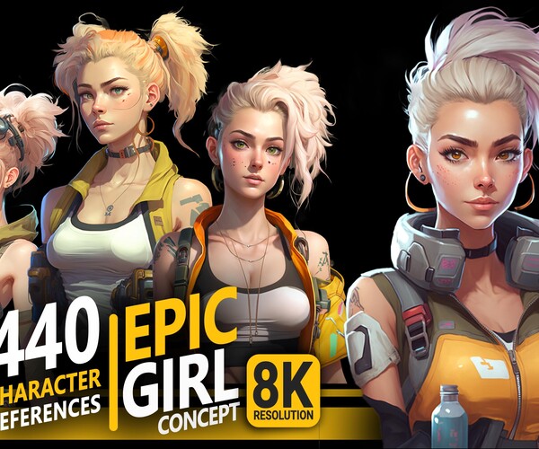 ArtStation - 440 Epic Girl Concept - Character References | 8K ...