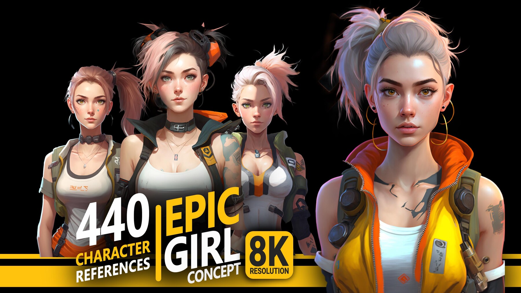 ArtStation - 440 Epic Girl Concept - Character References | 8K ...