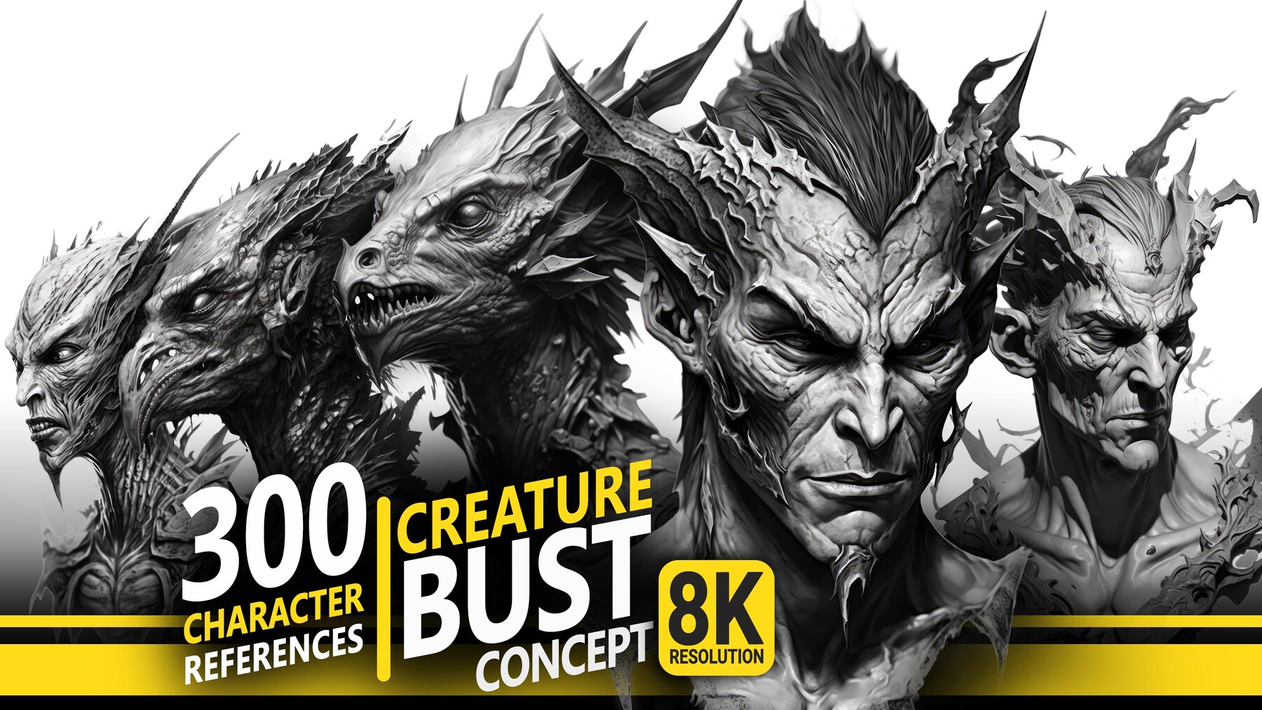 ArtStation - 300 Creature Bust Concept - Character References | 8K ...