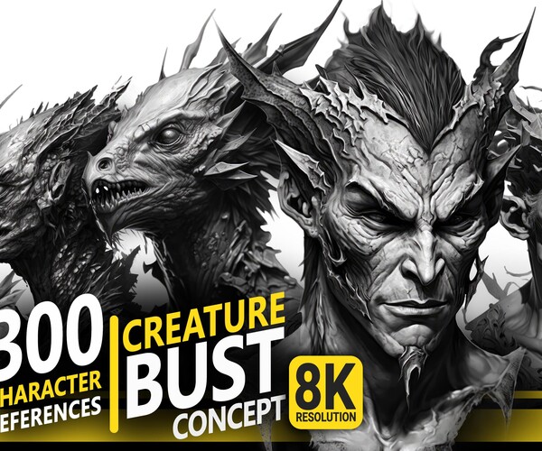 ArtStation - 300 Creature Bust Concept - Character References | 8K ...