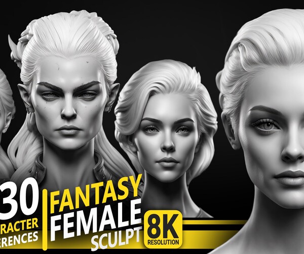 ArtStation - 330 Fantasy Female Sculpt - Character References | 8K ...
