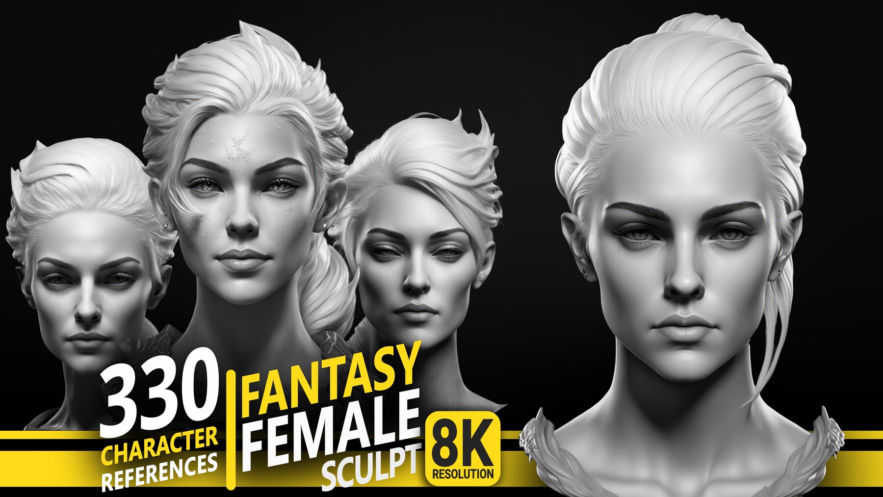 ArtStation - 330 Fantasy Female Sculpt - Character References | 8K ...
