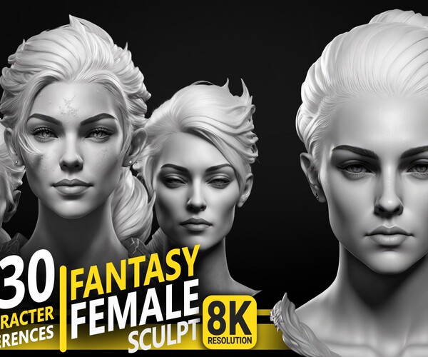 ArtStation - 330 Fantasy Female Sculpt - Character References | 8K ...