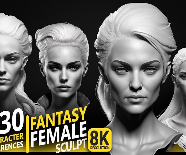 ArtStation - 330 Fantasy Female Sculpt - Character References | 8K ...