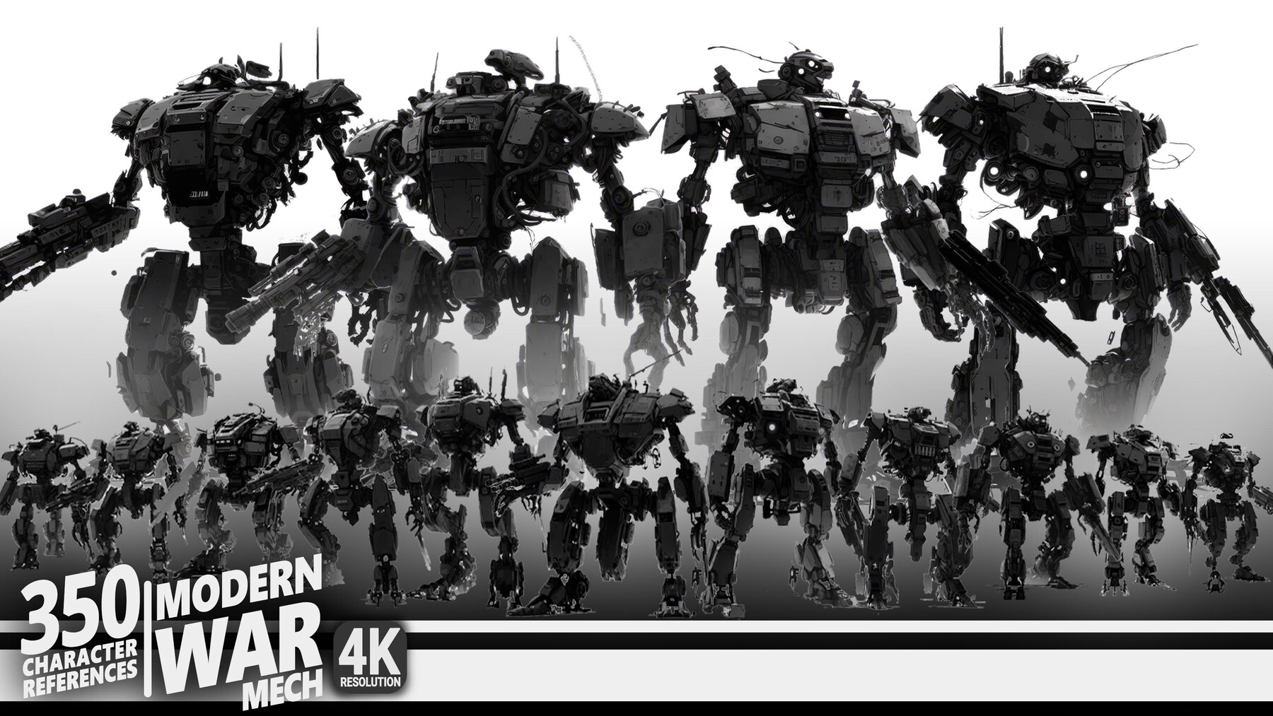 ArtStation - 350 Modern War Mech - Character References | 4K Resolution ...