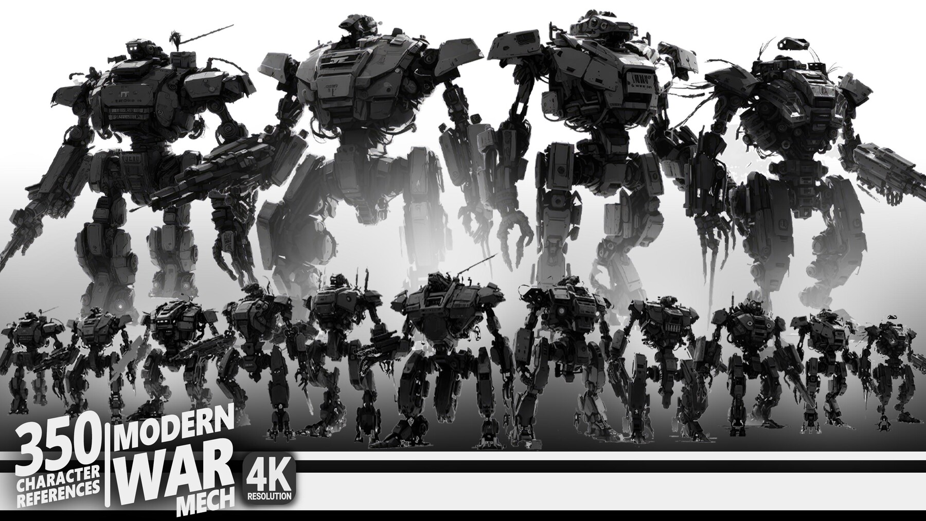 ArtStation - 350 Modern War Mech - Character References | 4K Resolution ...