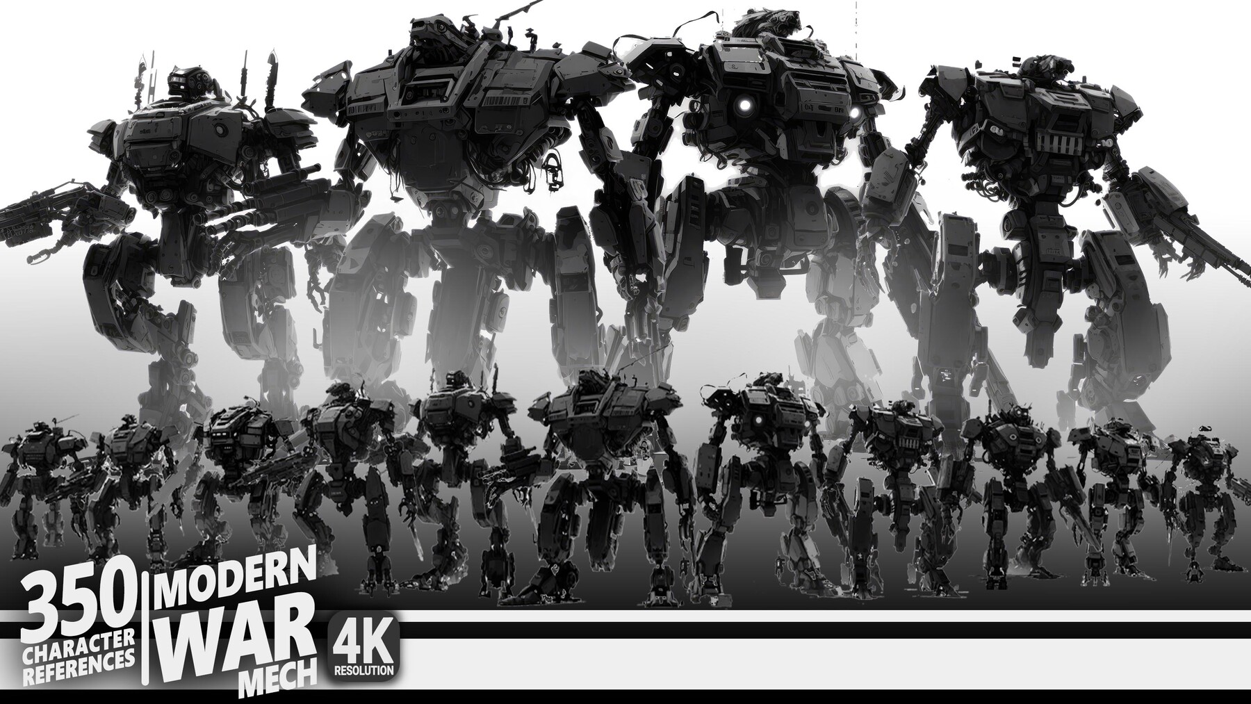 ArtStation - 350 Modern War Mech - Character References | 4K Resolution ...
