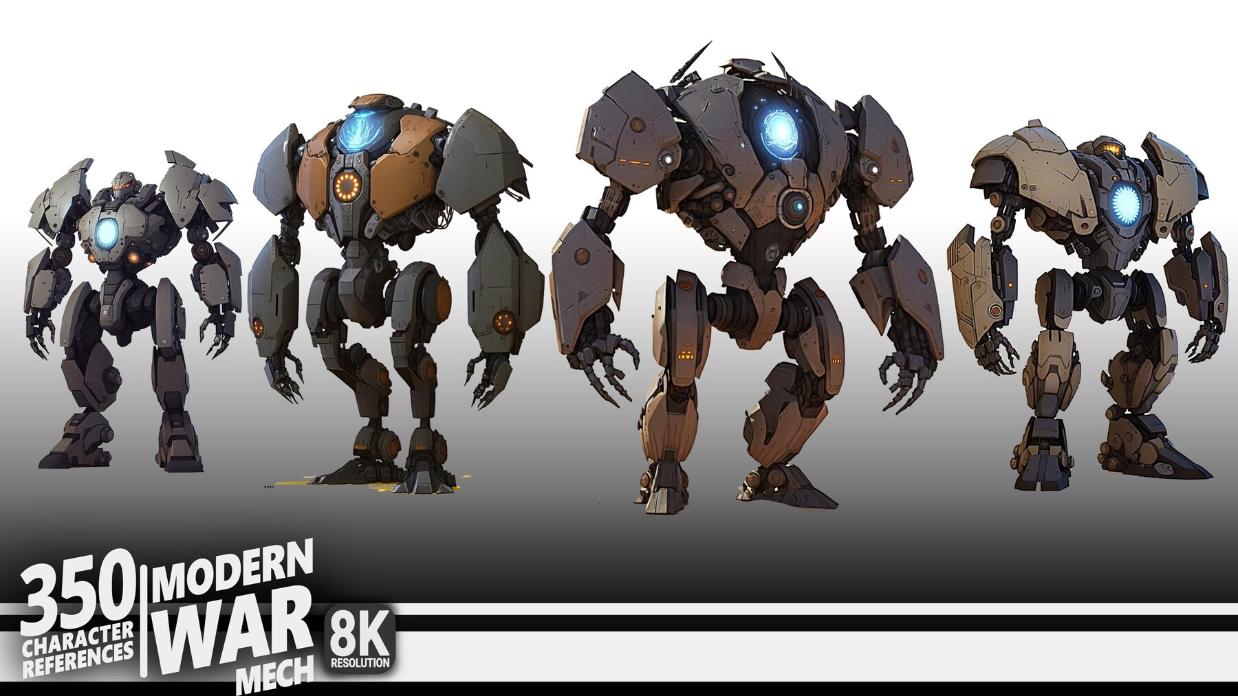 ArtStation - 350 Modern War Mech - VOL 02 - Character References | 8K ...