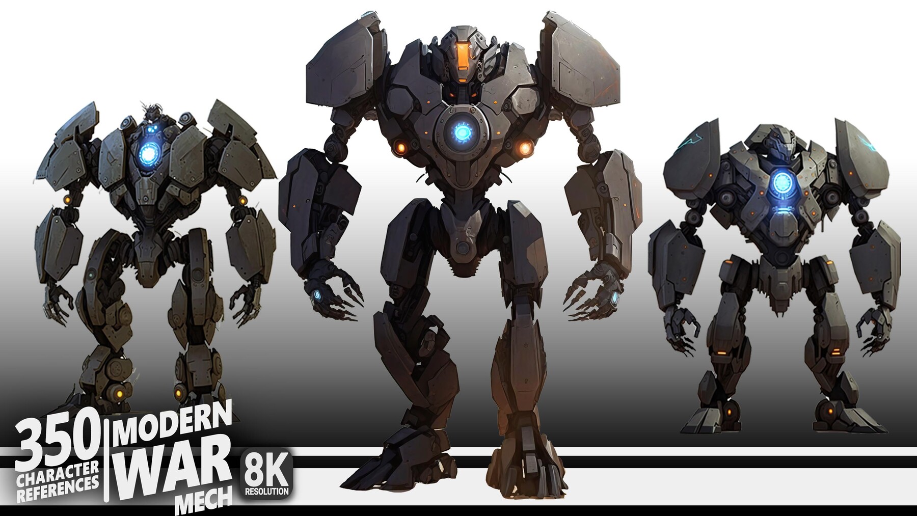 ArtStation - 350 Modern War Mech - VOL 02 - Character References | 8K ...