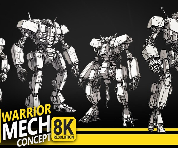 ArtStation - 350 Warrioir Mech Concept - Character References | 8K ...