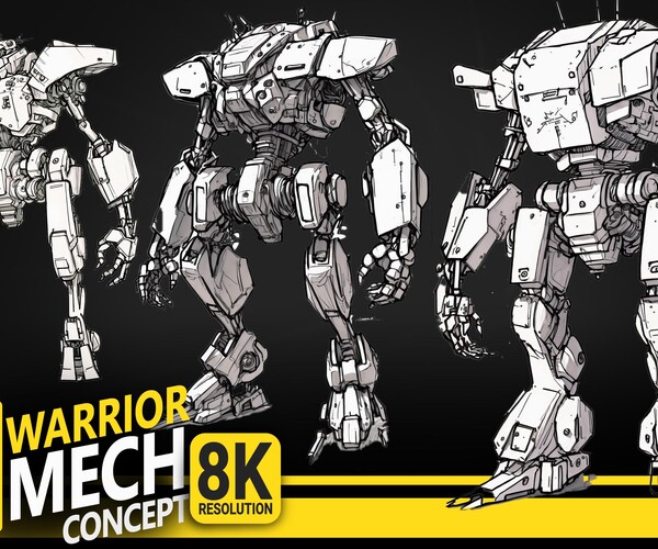 ArtStation - 350 Warrioir Mech Concept - Character References | 8K ...