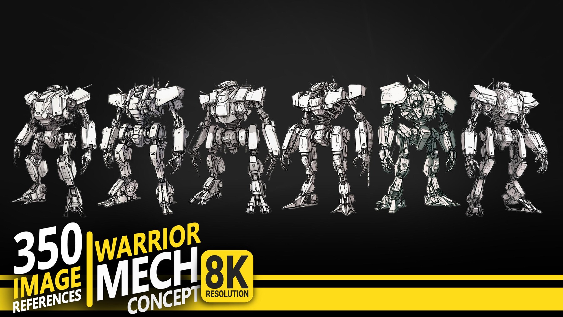 ArtStation - 350 Warrioir Mech Concept - Character References | 8K ...